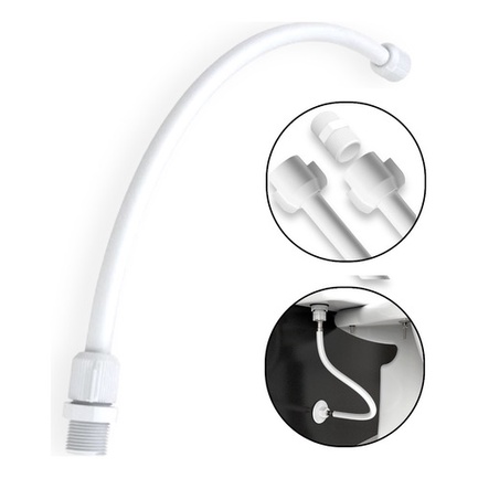 Engate Rabicho Rosca Mangueira Flexível Plástica Branca Para Água Fria ...