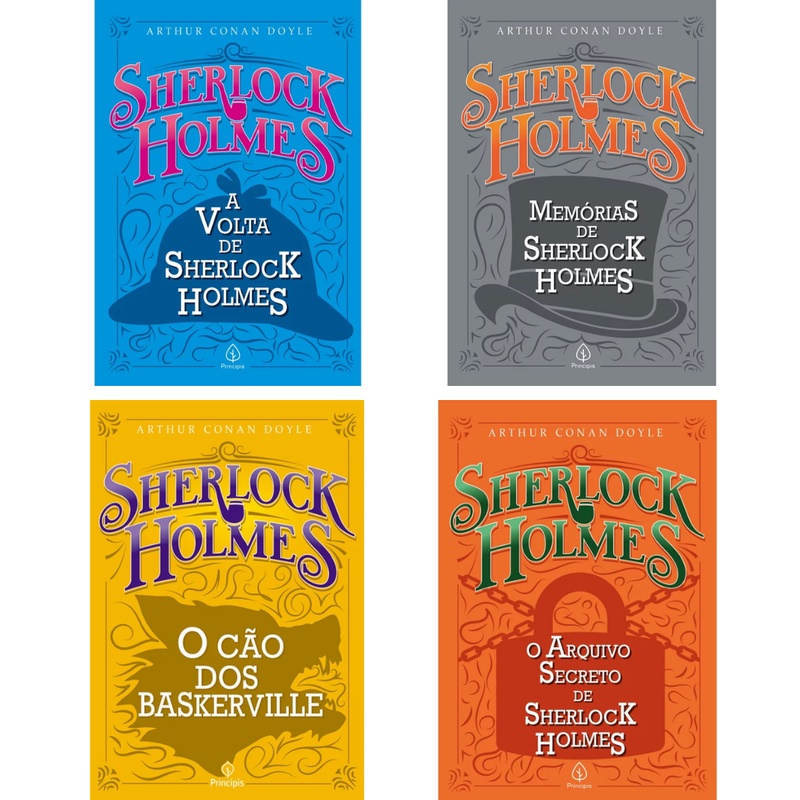 Livros A volta de Sherlock Holmes + O cão dos Baskerville + O arquivo secreto de Sherlock Holmes ...