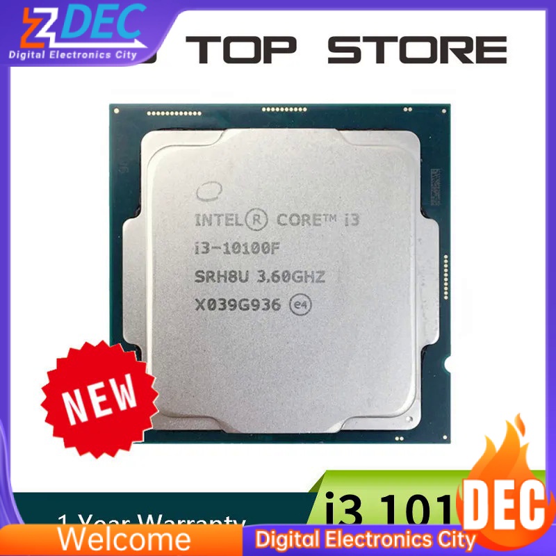 Novo intel core i3 10100f 3.6ghz 4-core 8-line processador cpu l2 = 1m l3 = 6m 65w lga 1200 Sem ...