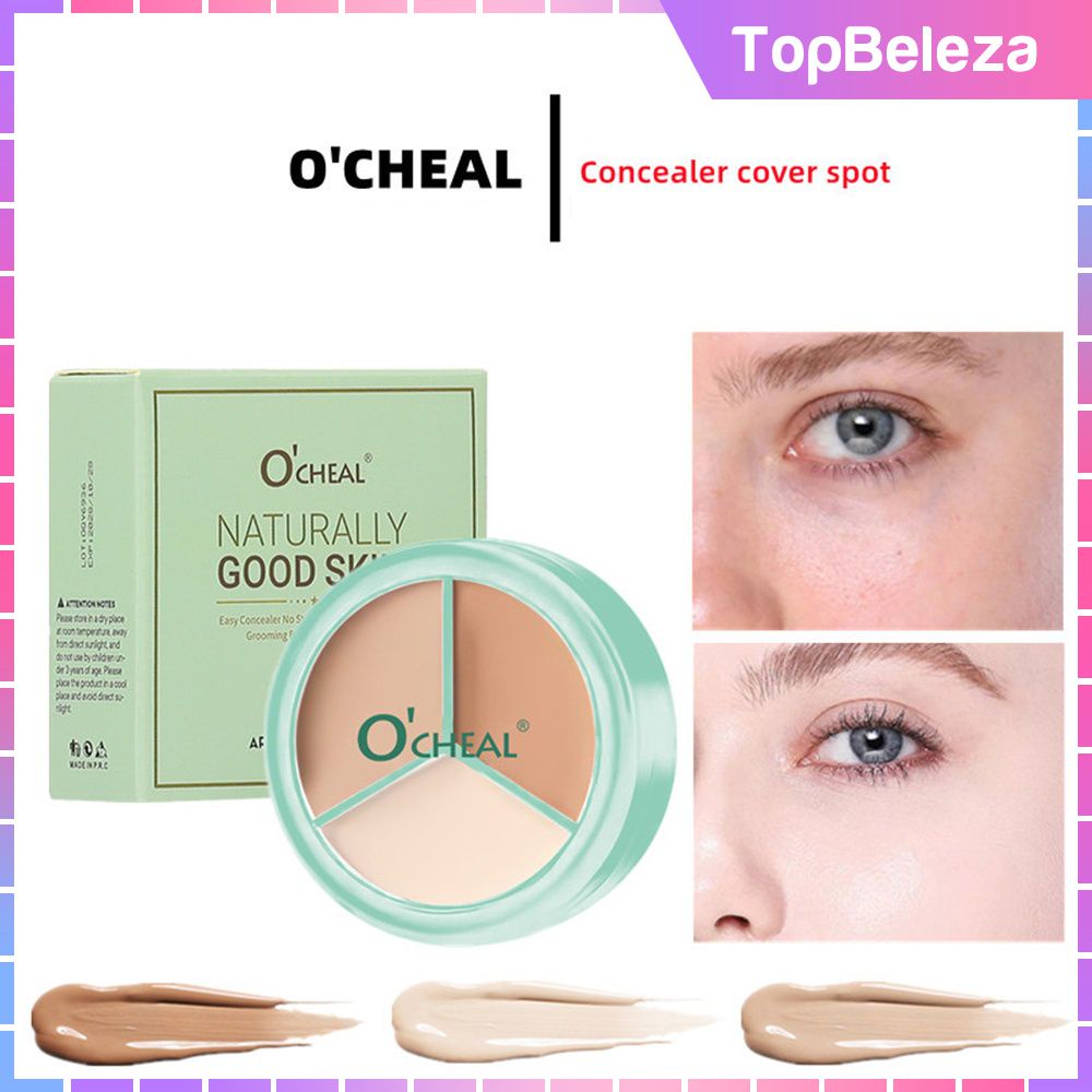 Ocheal Corretivo de 3 cores Escondendo poros Cobrindo manchas Marcas de ...