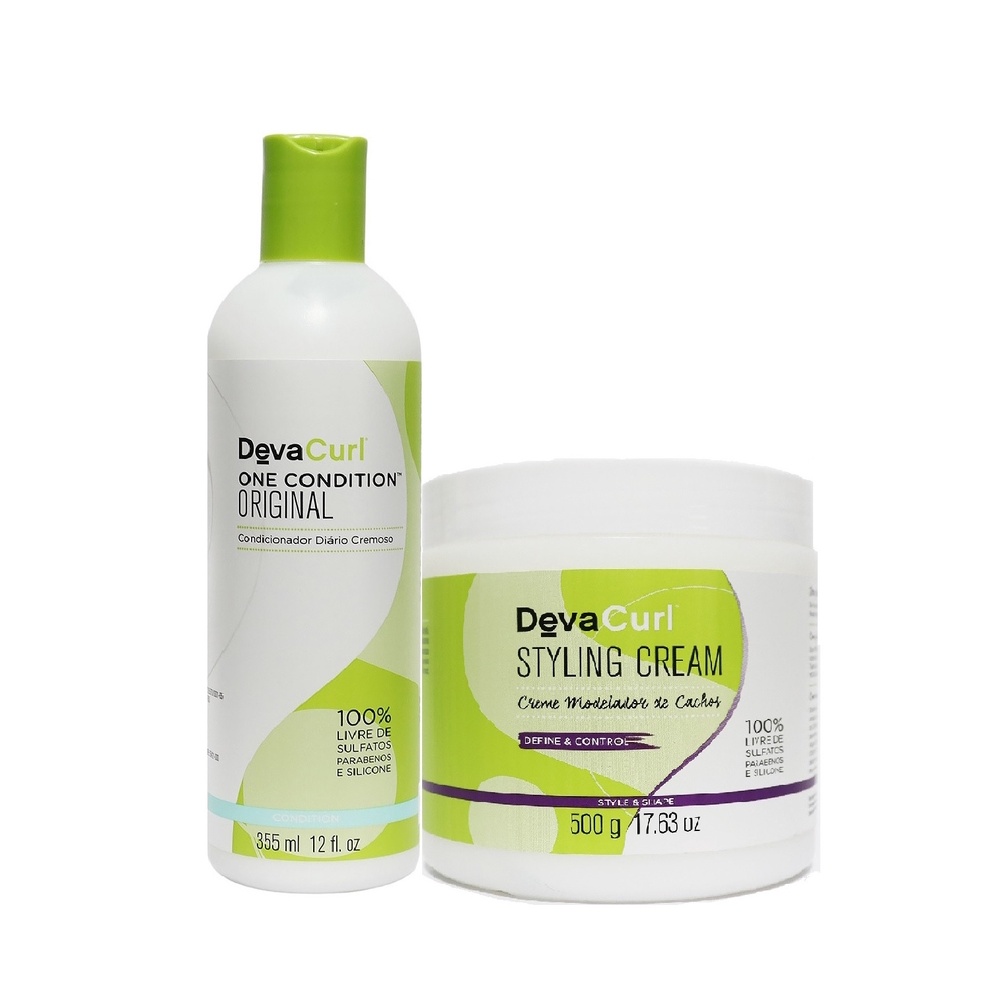 Deva Curl One Condition Original 355ml E Styling Cream 500g Shopee Brasil