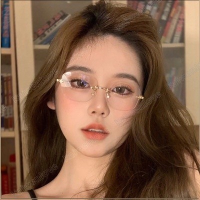 Jennie Os Mesmos Óculos De Sol Sem Aro Retrô Fêmea Ins Wind Anti-blue ...