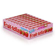Bala Mastigável sabor Morango caixa com 16 unidades de 40g - Fruit ...