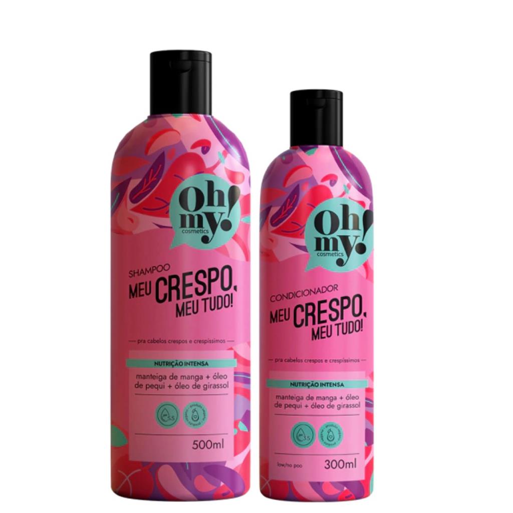 Kit Oh My Meu Crespo, Meu Tudo! Shampoo 500ml e Condicionador 300ml | Shopee Brasil