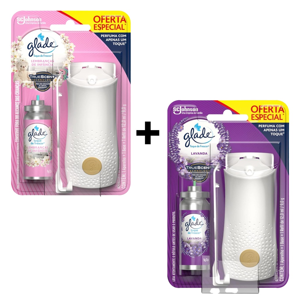 Kit Aparelho Odorizador + Refil Duas Fragrâncias 12ml Glade | Shopee Brasil