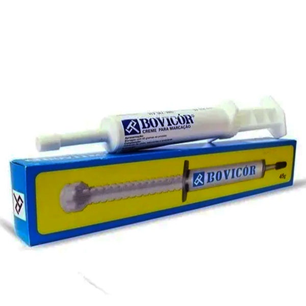 Bovicor Creme para Marcação de Gado à Frio e Descornea 45g Bovitec ...