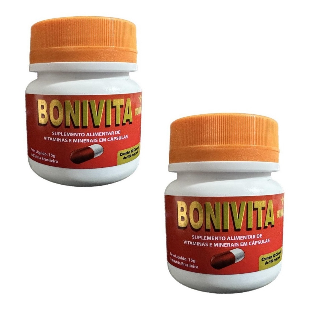 Kit 2 Potes Bonivita 30 Cápsulas Cada | Shopee Brasil