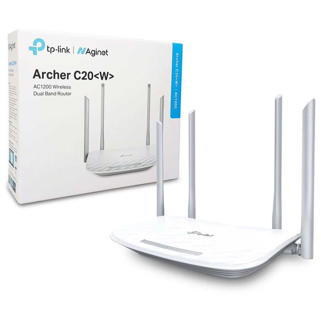 Roteador TP-Link Archer C20 W, Gigabit, Dual Band (2.4GHz/5GHz), AC1200 ...