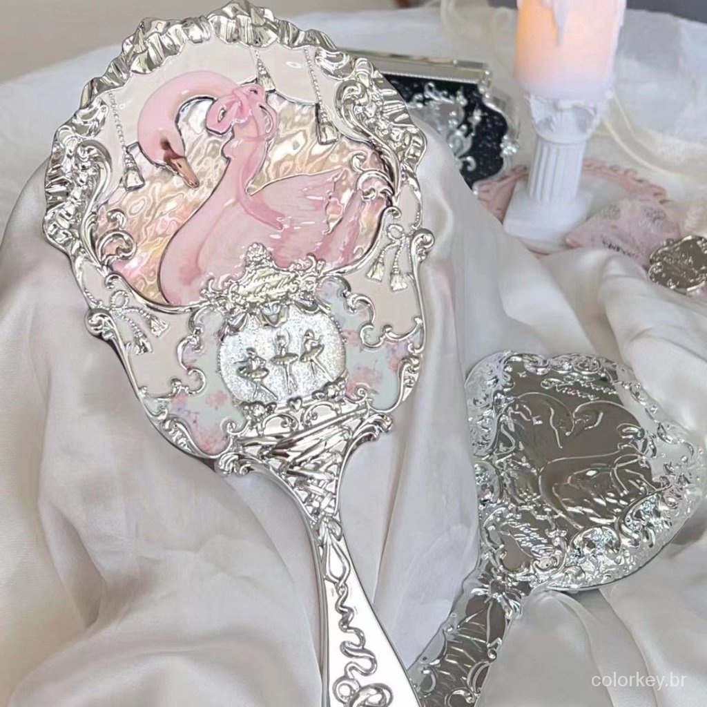 Flower Knows New Swan Ballet Hand Mirror Cream White Cream Powder Cream ...