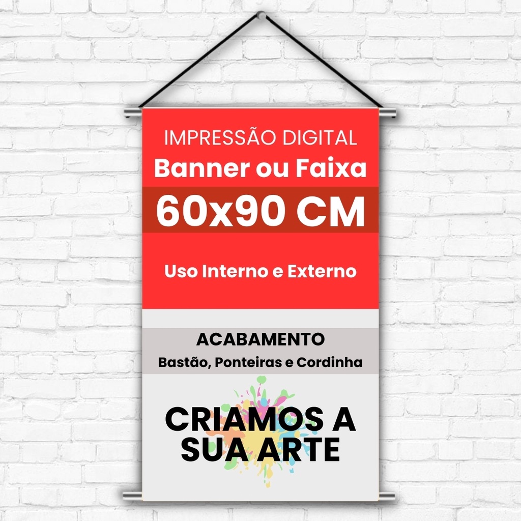 Banner Lona Personalizado Com Arte Inclusa, Ilhós Ou Bastão Tamanho ...