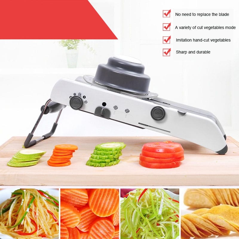 Mandoline Profissional Cozinha Slicer Aço Inox 10 em 1 Fatiador ...