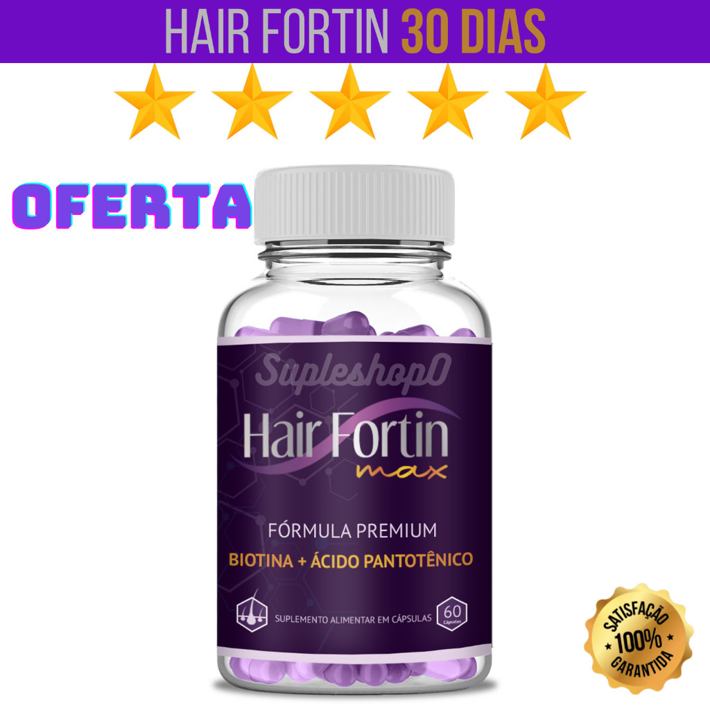 Hair Fortin MAX NOVO Suplemento para Cabelo | Shopee Brasil