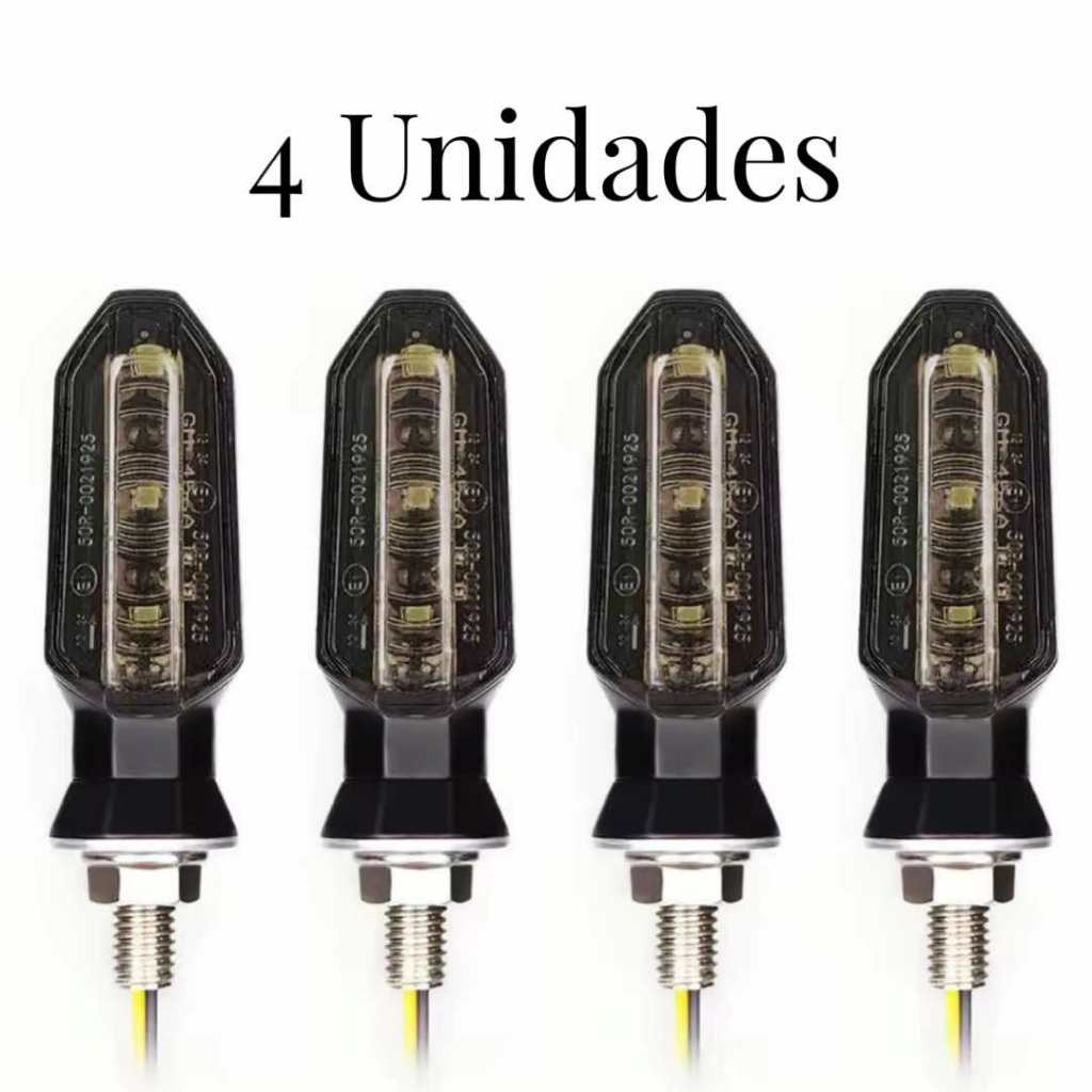 kit 4-2 Piscas Seta para Moto Universal Modelo Esportivo LED CB 250f ...