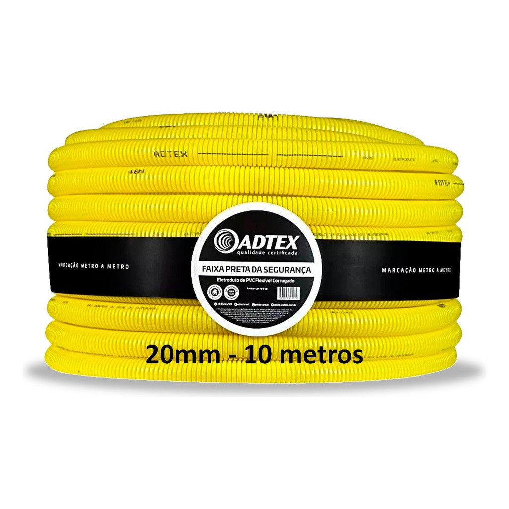 Conduite Flexível 1/2 Amarelo Rolo Com 20mmx10M Antichamas | Shopee Brasil