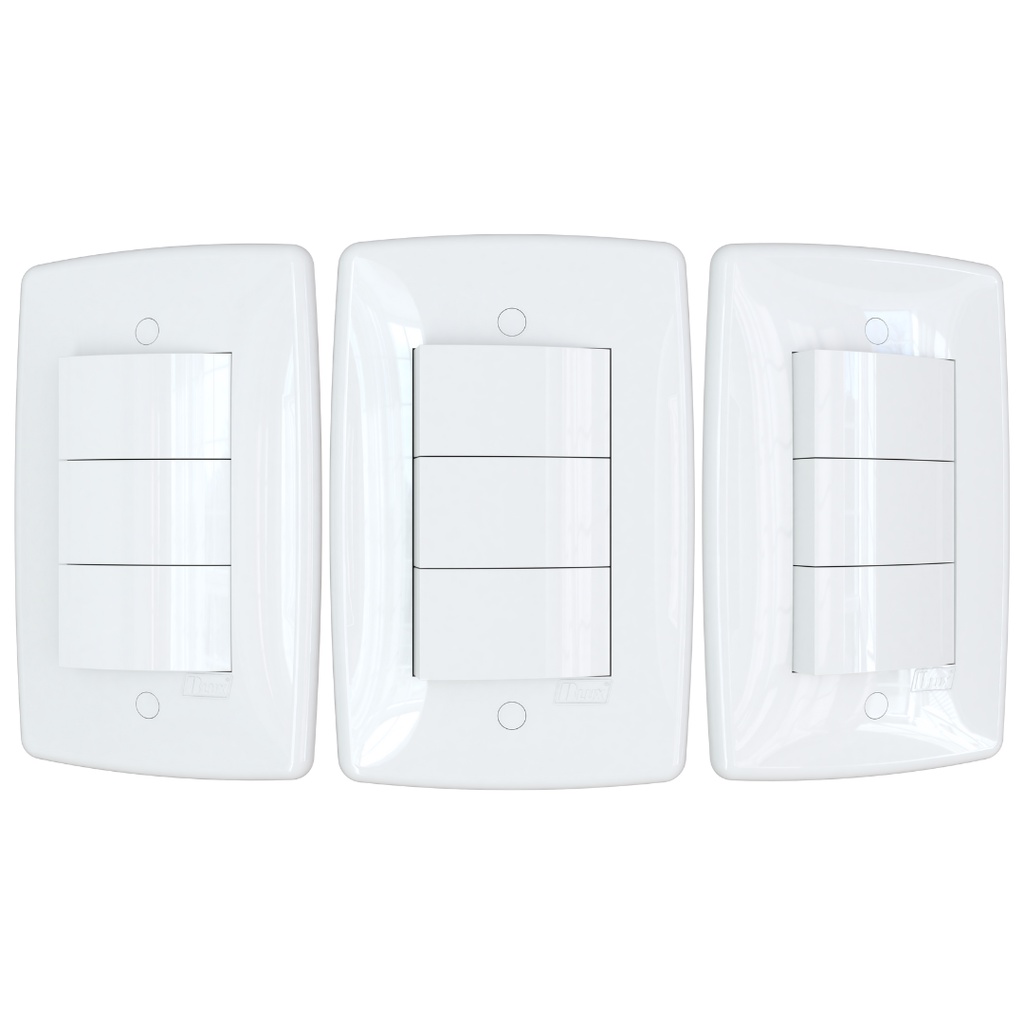 Interruptor Triplo ( 2 Teclas Simples + 1 Paralelo ) Placa 4x2 Branca B ... Interruptor Triplo ( 2 Teclas Simples + 1 Paralelo ) Placa 4x2 Branca B ...