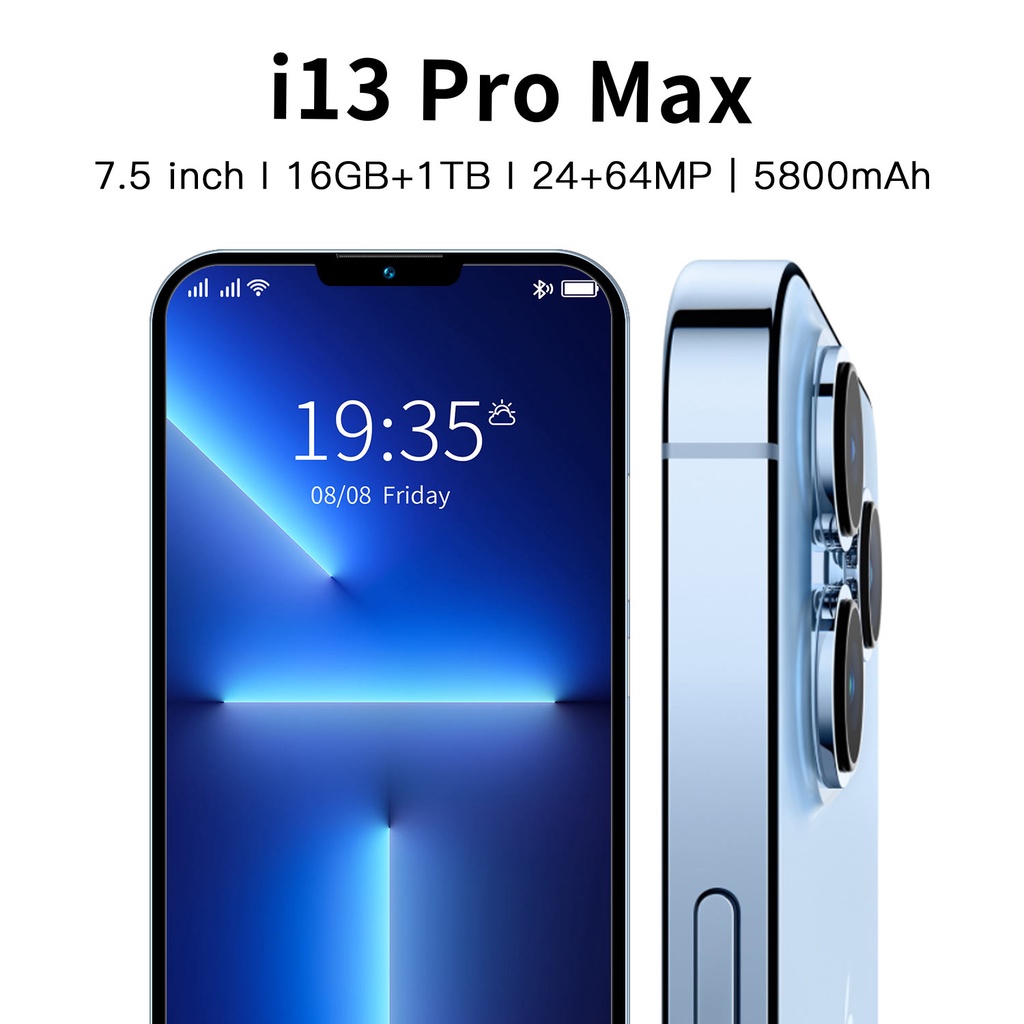 2023 Marca Nova i13 Pro Max Smartphone 6.8 Inch Celular 12GB + 512GB ...