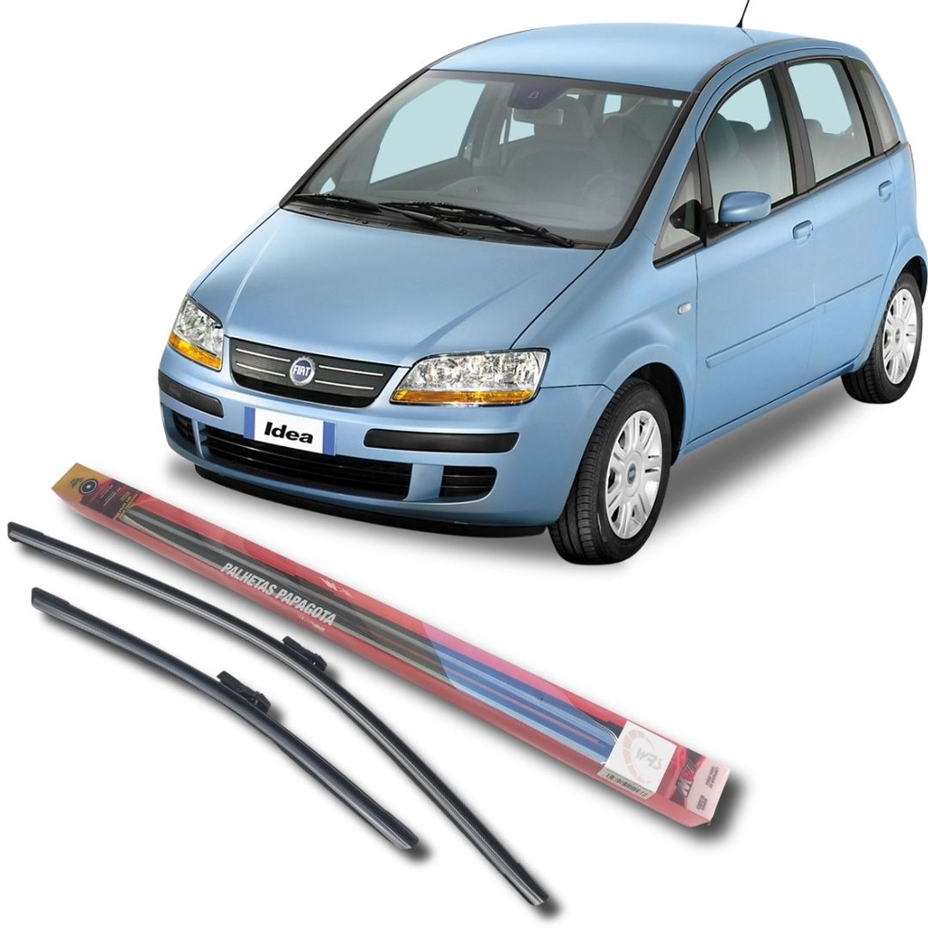 Par de Palhetas Limpador de Parabrisa Dianteiro para Fiat Idea (2012/2016) 15 e 24 Polegadas ...