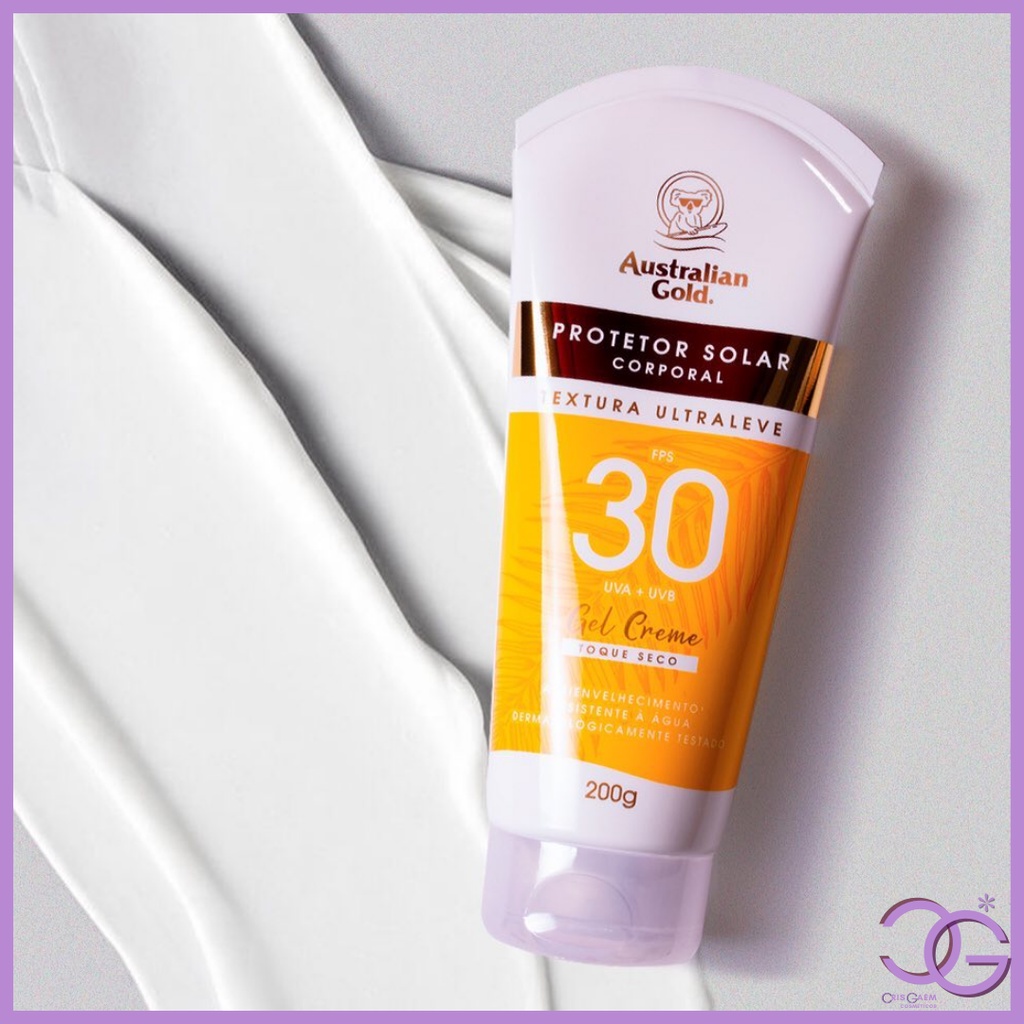 Protetor Solar Corporal Australian Gold Gel Creme FPS 30 200g | Shopee Brasil