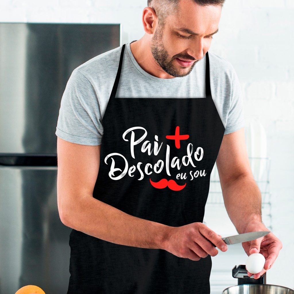 Avental para Cozinha Pai Descolado Cores Preto Branco | Shopee Brasil