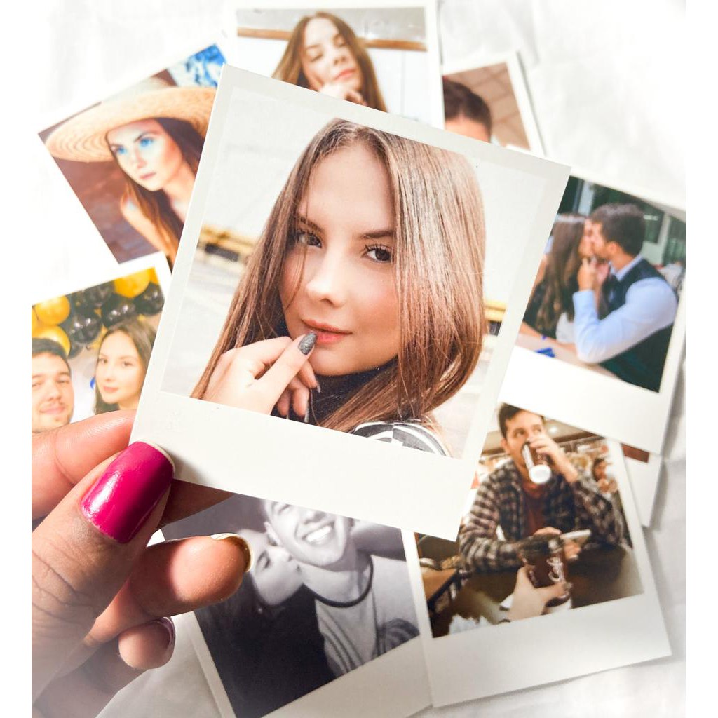 Mini Fotos Kit c/20 Fotos Personalizadas 7x8 Quadradas - Escorrega o Preço