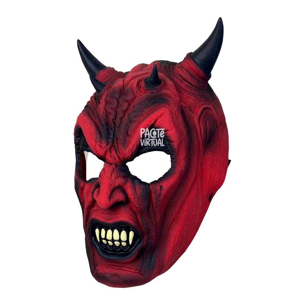 Mascara Elastico Diabo Diabinho Lucifer Festa Fantasia Halloween ...