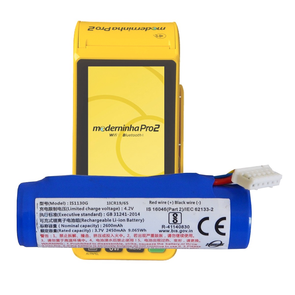 BATERIA MAQUINA PRO 2 MODERNINHA IS1130G A0681 4.2V | AZUL CONECTOR BRANCO 6 FIOS - Escorrega o ...