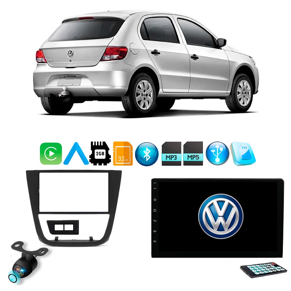 Central Multimidia Gol Saveiro Voyage G5 2009 2010 2011 2012 2013 Android Auto Carplay 2 32GB ...