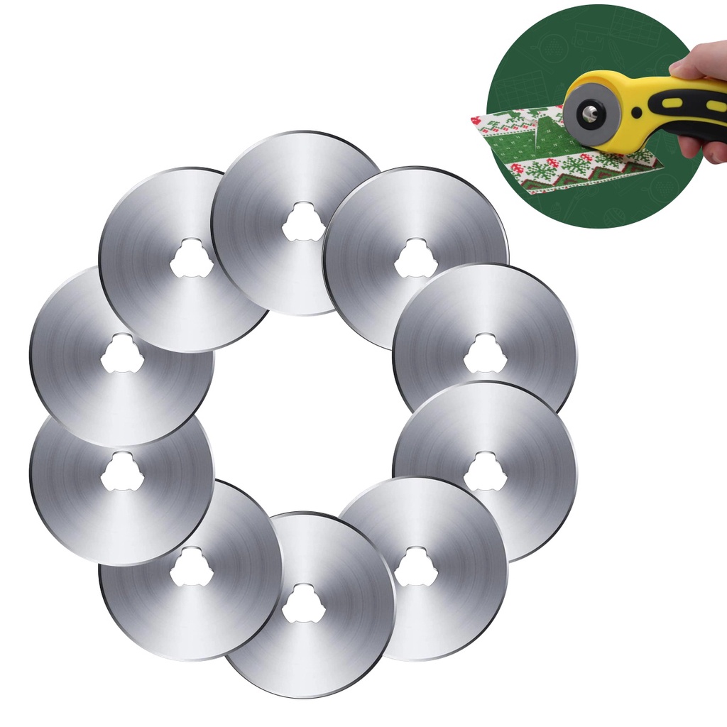 Kit Laminas 45mm Para Cortador Circular Manual De Tecidos 10 peças ...