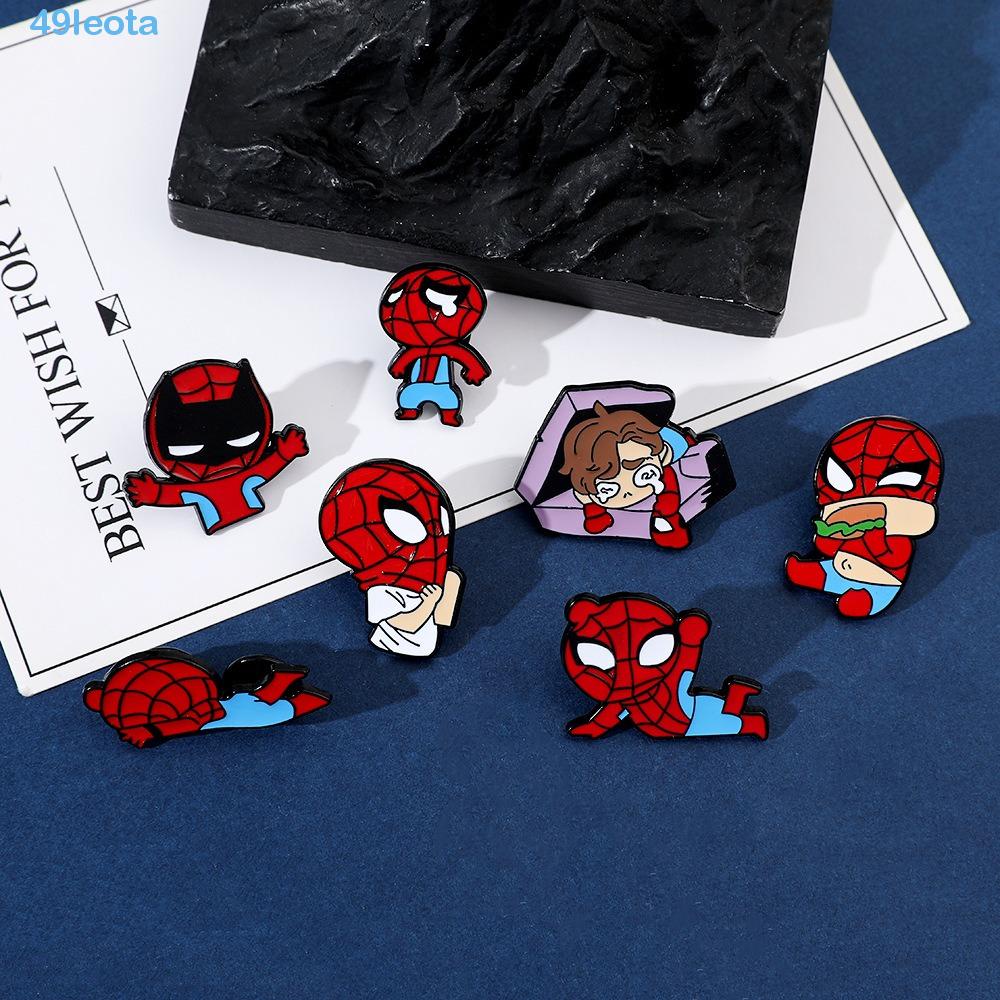 LEOTA SpiderMan Esmalte Pin , Broches Esmaltados Cartoon Broche , Joias ...