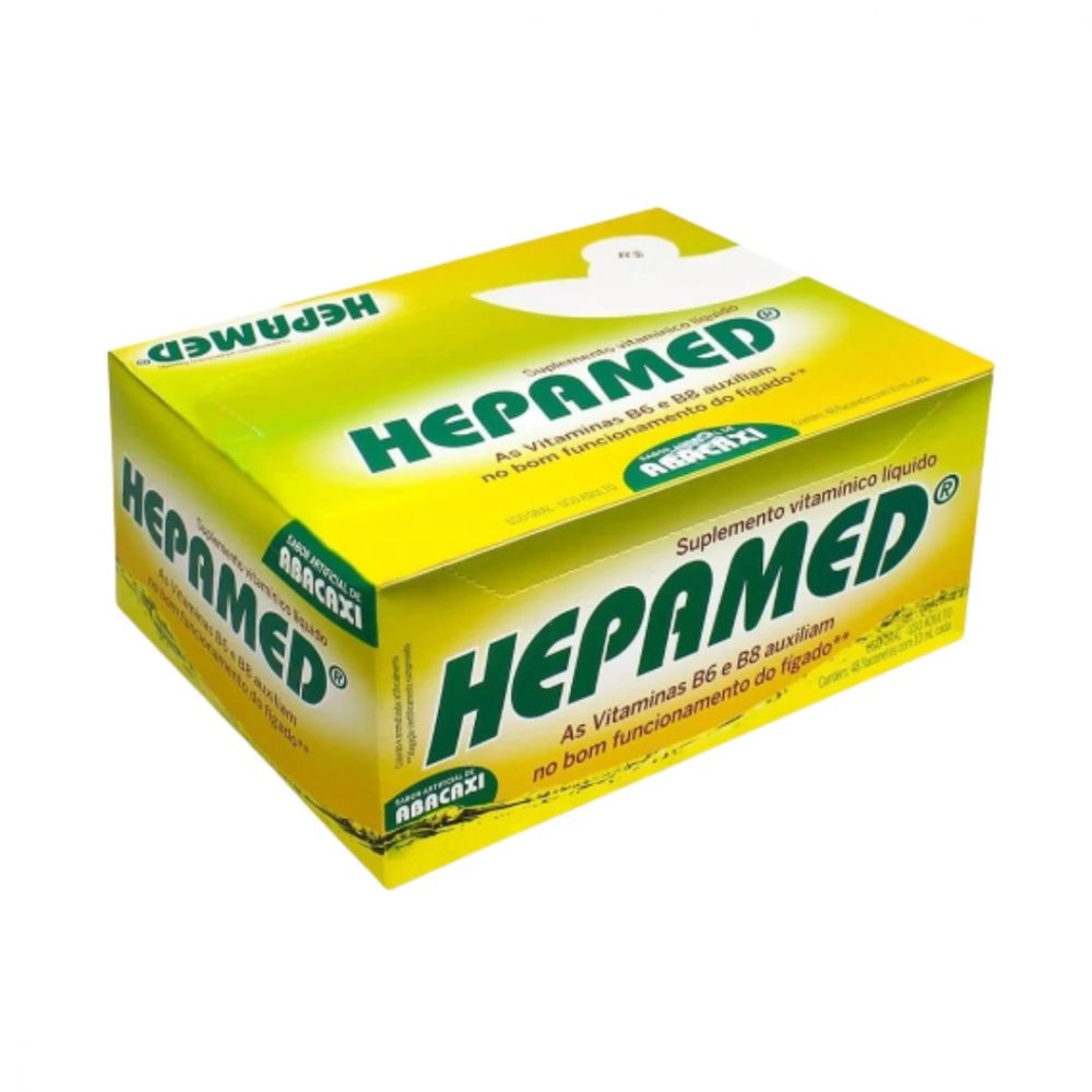 Suplemento Vitamínico Hepamed Cimed 48 Flaconetes 10ml- Sabor Abacaxi ...