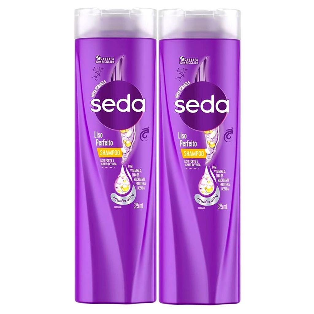 Kit 2 Shampoo Seda Liso Perfeito 325ml | Shopee Brasil