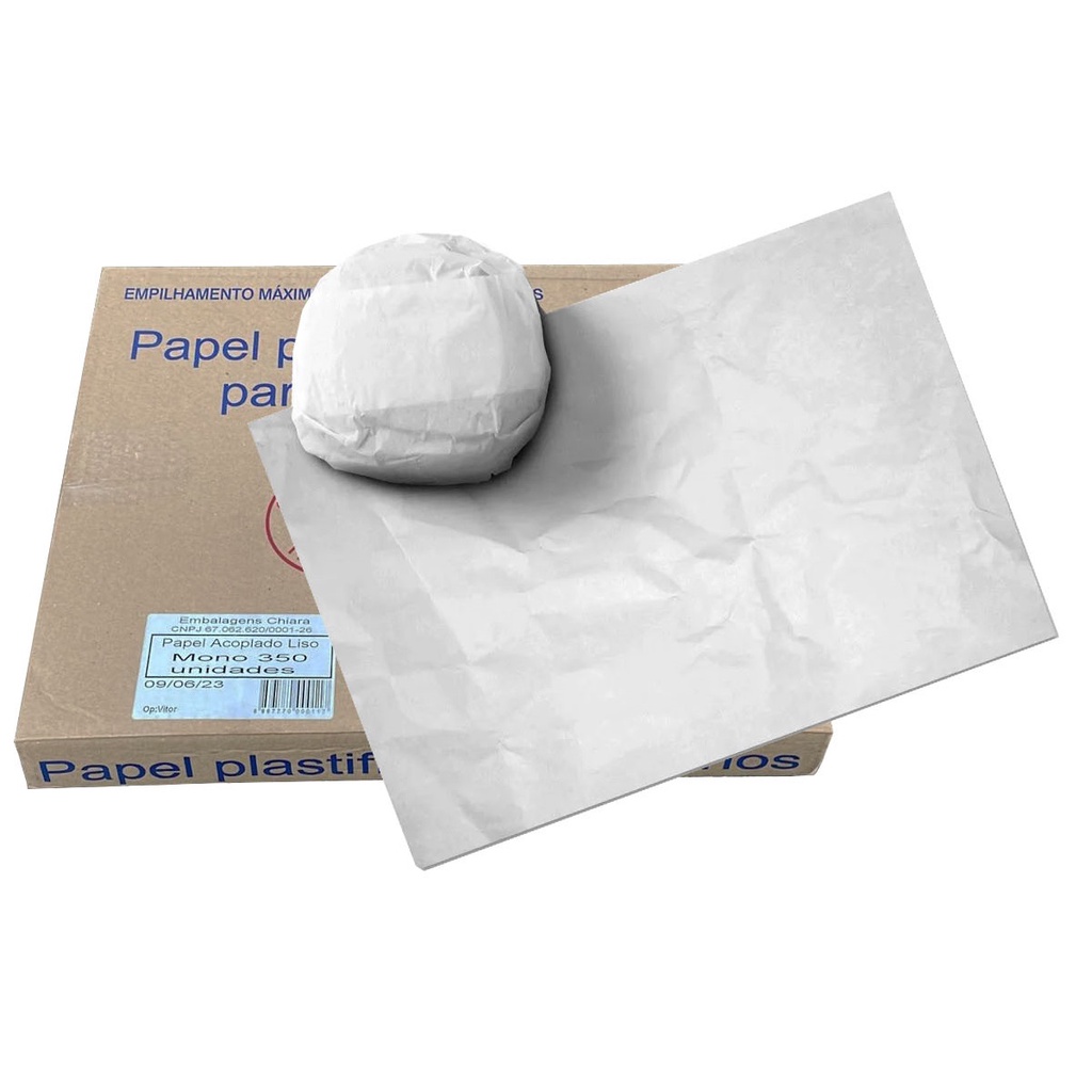 Papel Acoplado Para Lanche Liso Branco 30x38cm C/1050 (3pct) | Shopee ...
