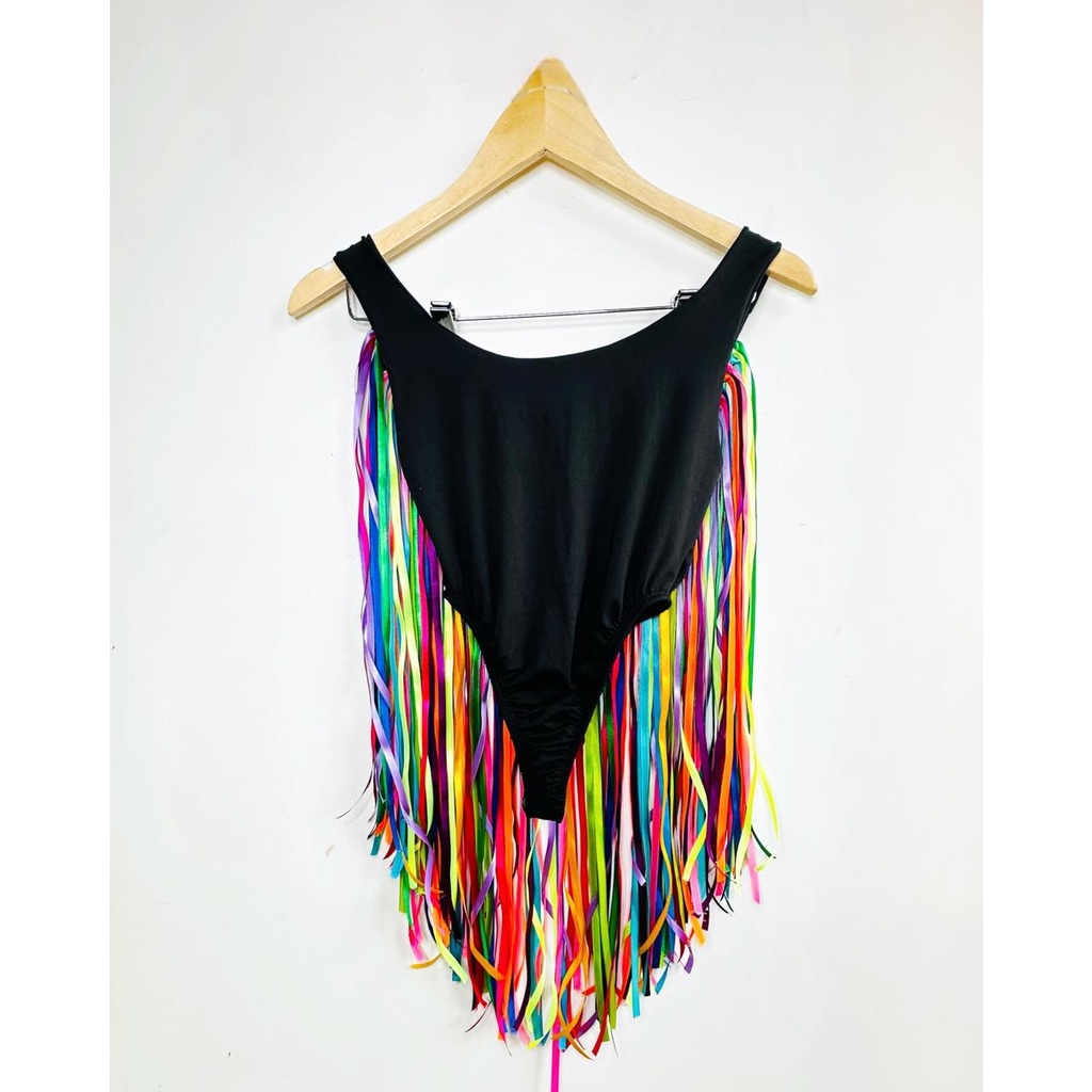 Body com Fitas Coloridas - Carnaval | Shopee Brasil