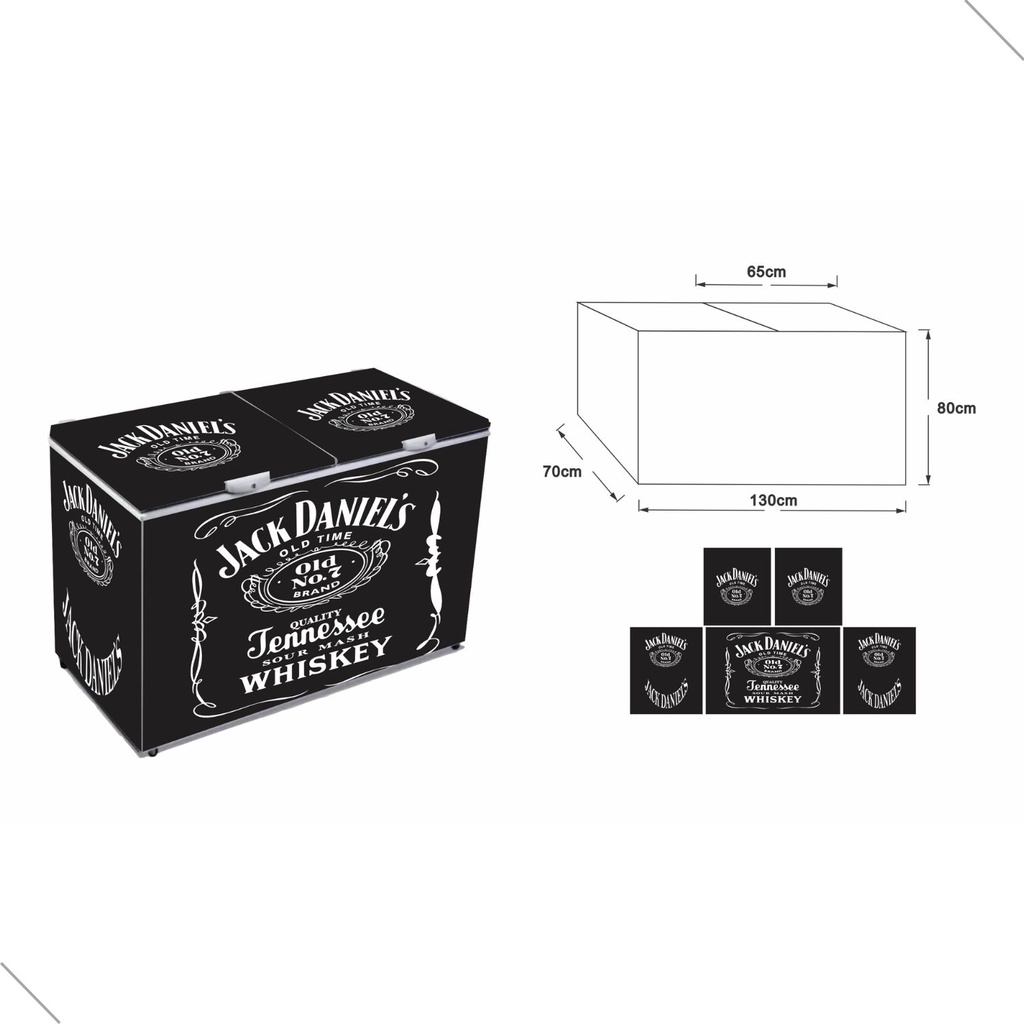 Adesivo Freezer Horizontal Envelopamento 2 Tampas Cerveja | Shopee Brasil