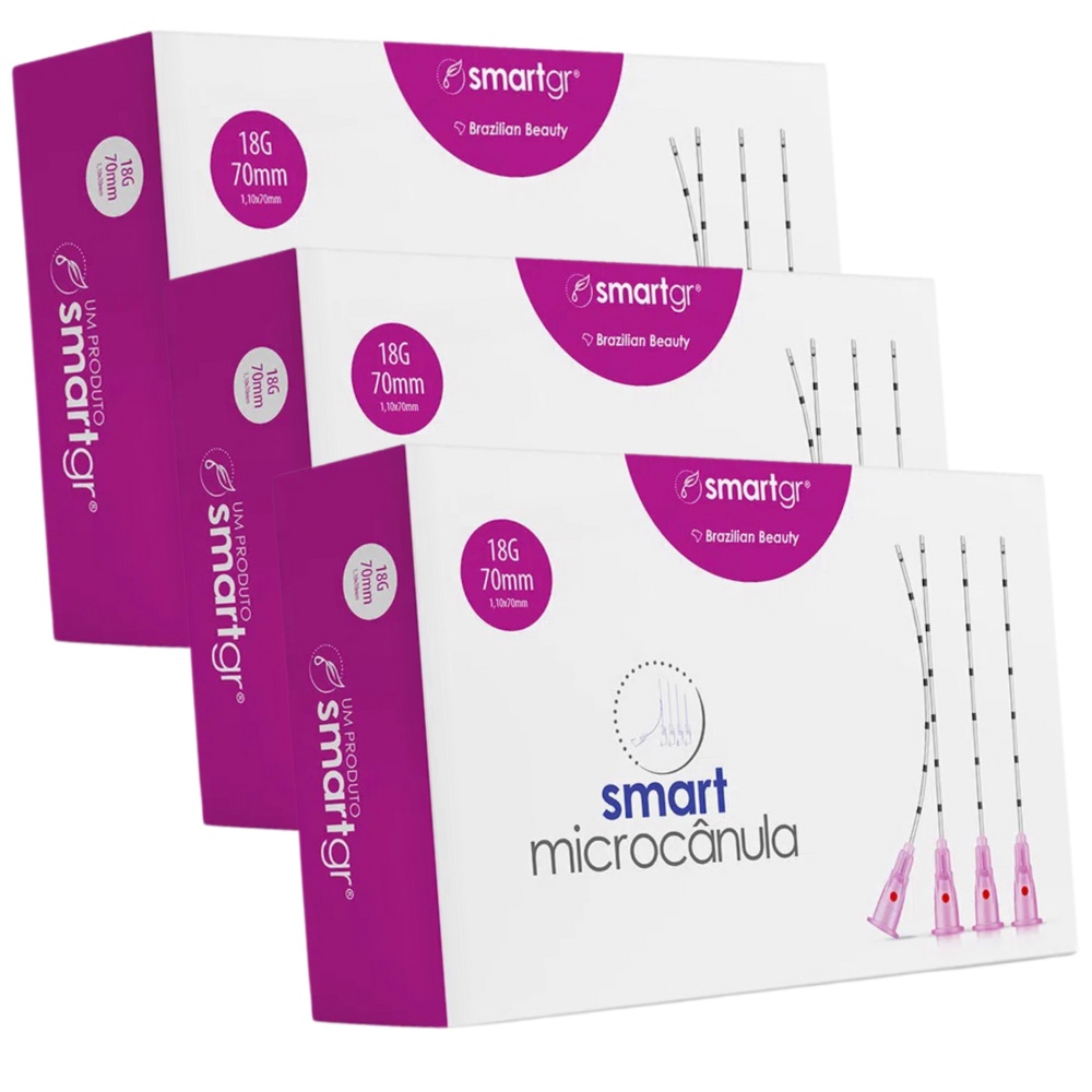 Kit 3 Smart Gr Caixa 10 Unid Smart Micro Cânula 18G X 70MM | Shopee Brasil