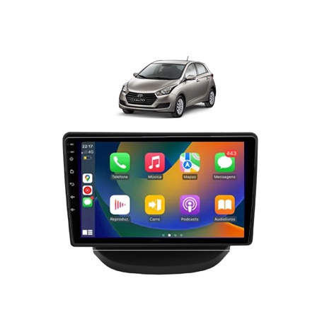 Kit Multimidia Hb20 12 / 19 AndroidAuto 9 Pol BT USB FM - Roadstar 908BR | Shopee Brasil