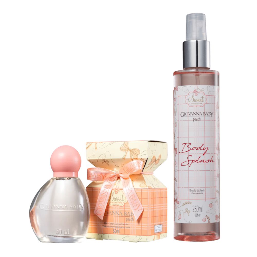 Kit Peach Giovanna Baby Dep Colonia 50mL + Body Splash 260mL Perfume ...