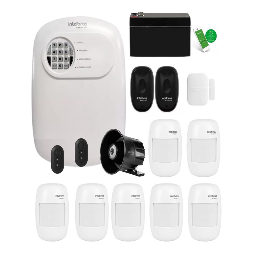 Kit Alarme Intelbras Monitorado App Celular Sensor Sem Fio | Shopee Brasil