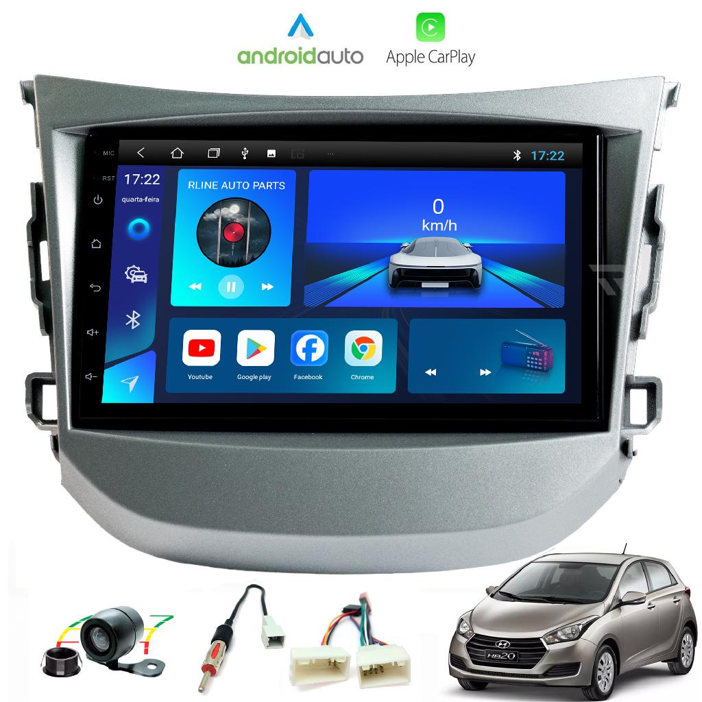 Kit Central Multimidia 2 Din Android Hyundai HB20 2012 a 2019 Prata | Shopee Brasil