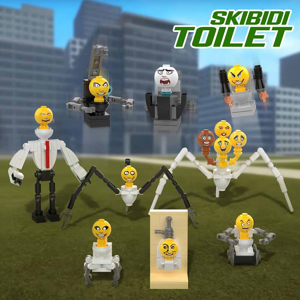 Mini Skibidi Toilet Figures Battle Pack Building Blocks Set Model Toys ...