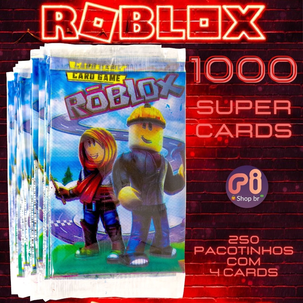 Kit Com 1000 Cards Roblox / 250 Pacotinhos Com 4 Cartinhas | Shopee Brasil