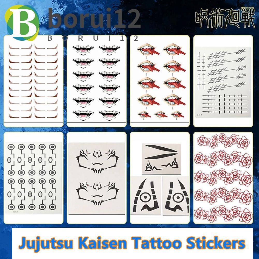 BORUIB Anime Tattoo Stickers Festa De Tatuagem Feminina Cosplay Prop ...
