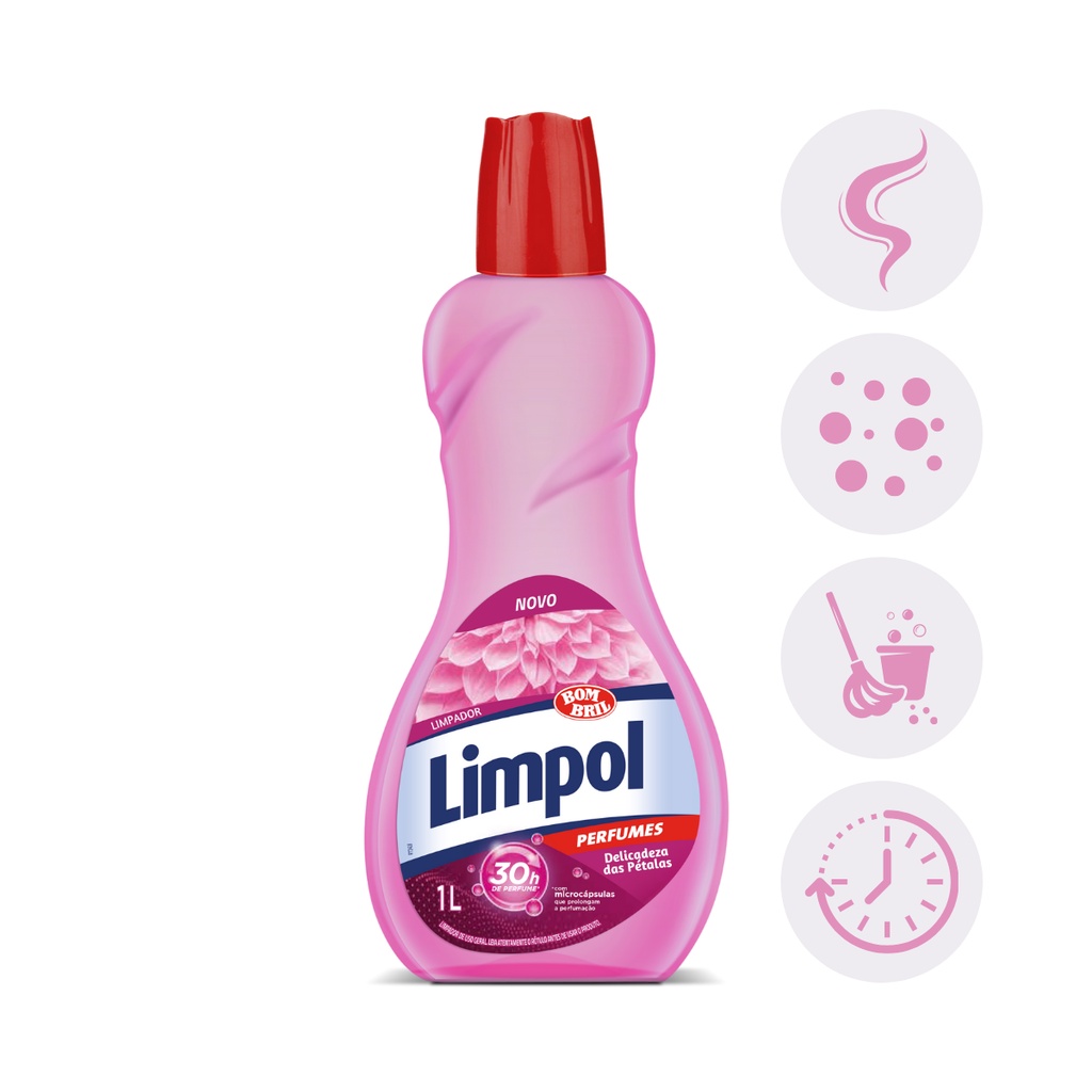 Limpador Perfumado Delicadeza Petalas Limpol Bombril 1L | Shopee Brasil