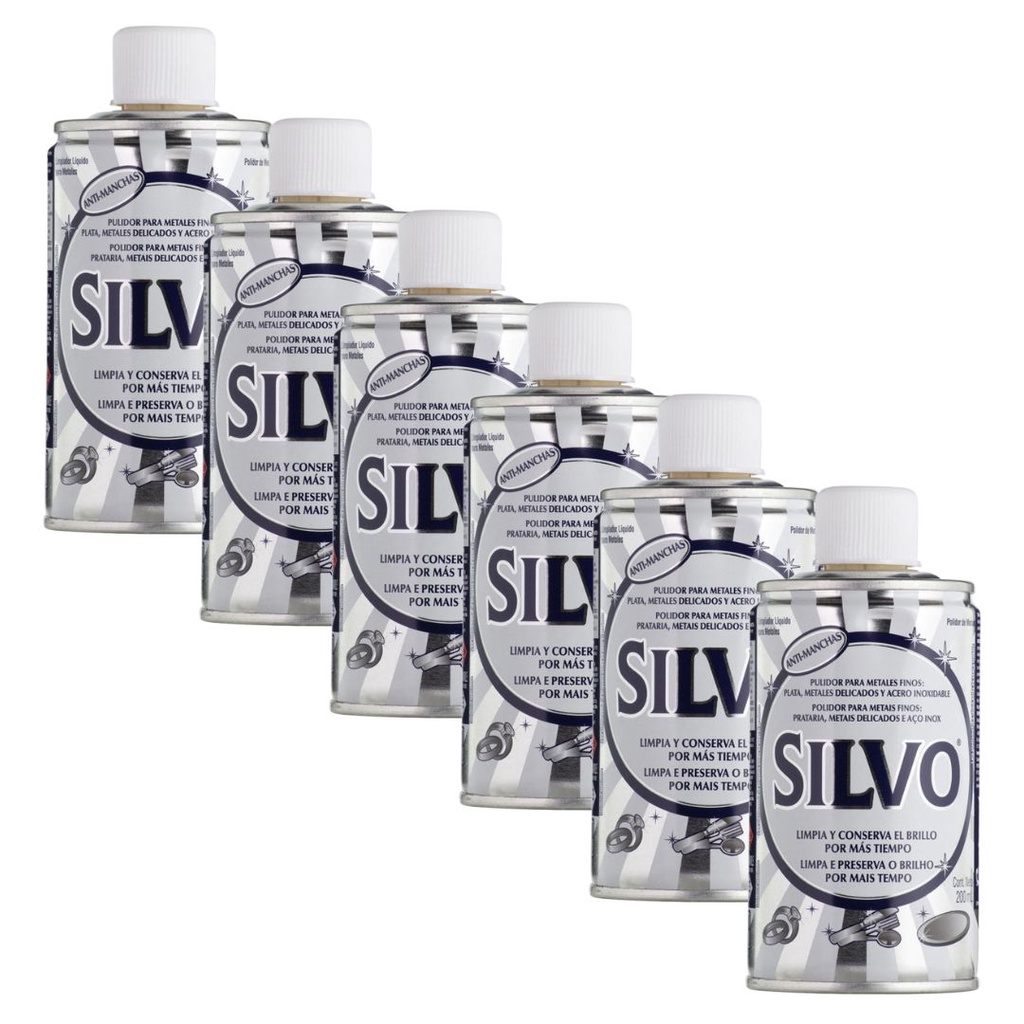 Kit C/6 Polidor de Metais Silvo 200ml | Shopee Brasil