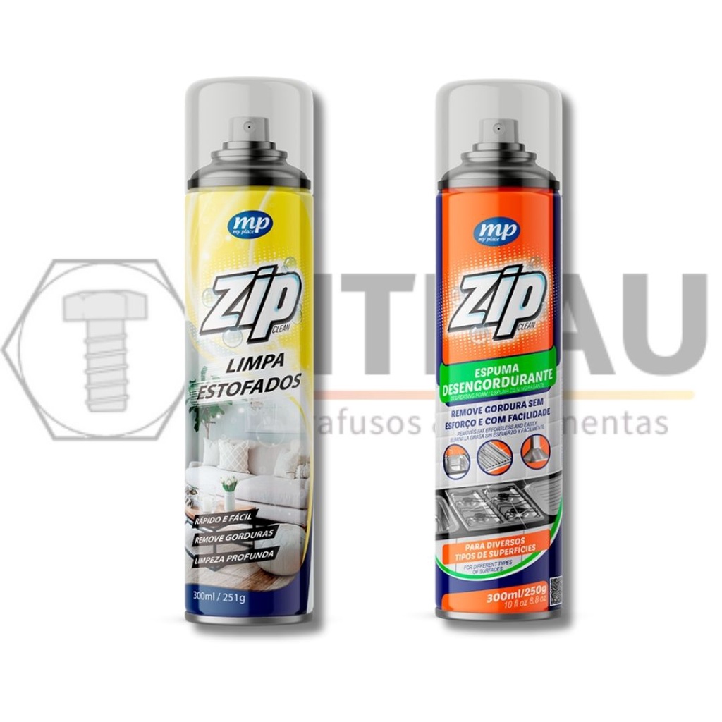 Kit Favoritos Zip Clean Limpa estofados e Espuma desengordurante My ...