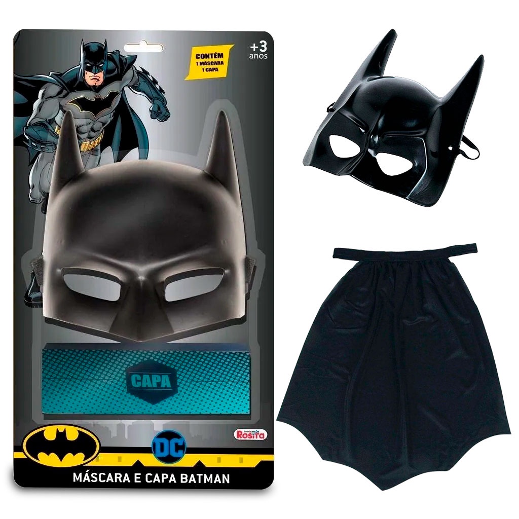 Kit Máscara e Capa do Batman - NovaBrink | Shopee Brasil