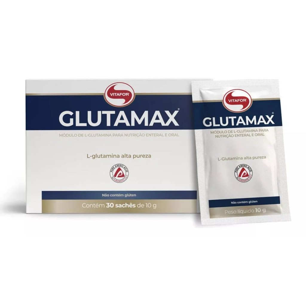 Glutamax L-glutamina Alta Pureza 30 Sachês 5g Vitafor | Shopee Brasil