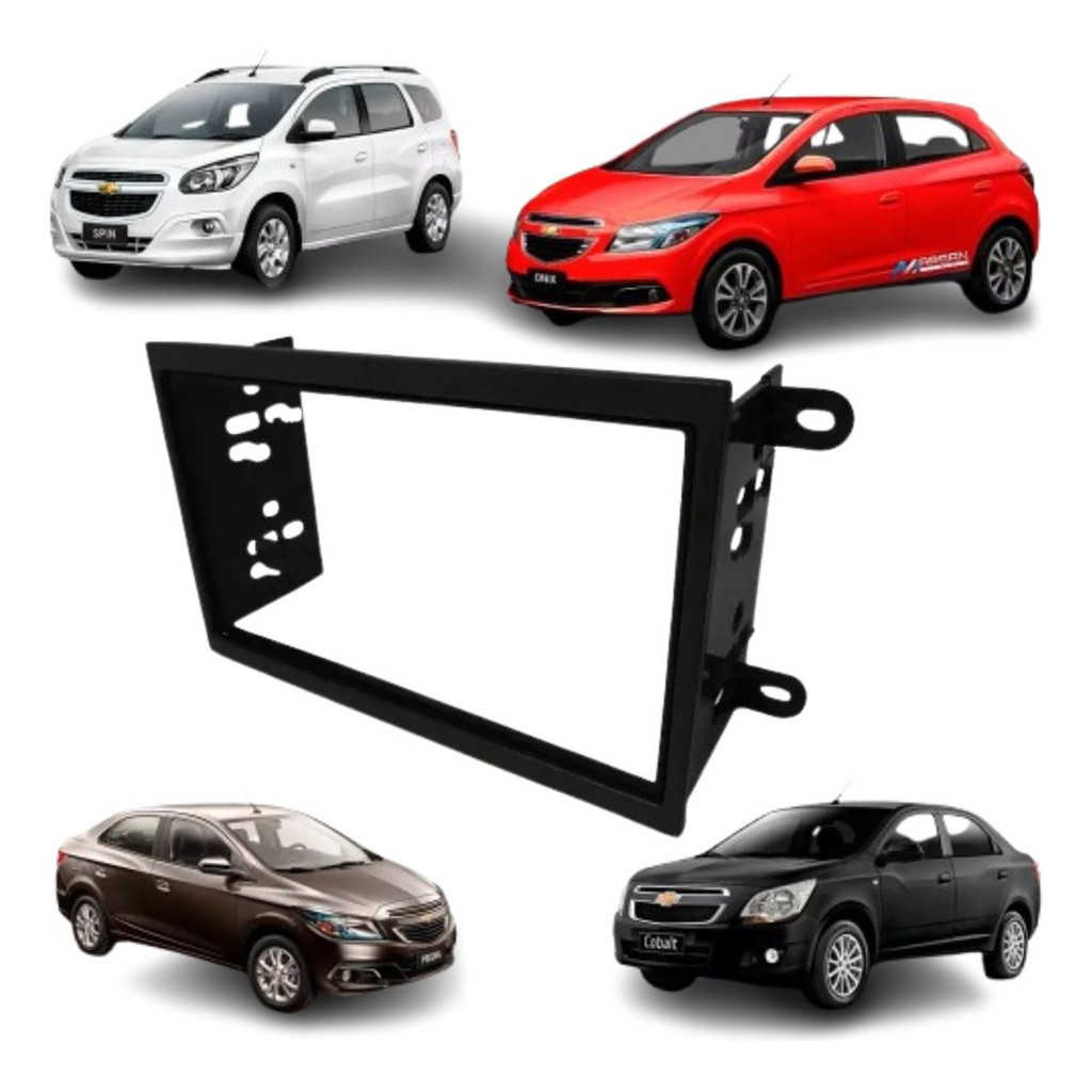 Moldura 2 Din Multimidia Mp5 Onix Cobalt Spin Prisma 2012 2013 2014 2015 2016 2017 2018 2019 ...