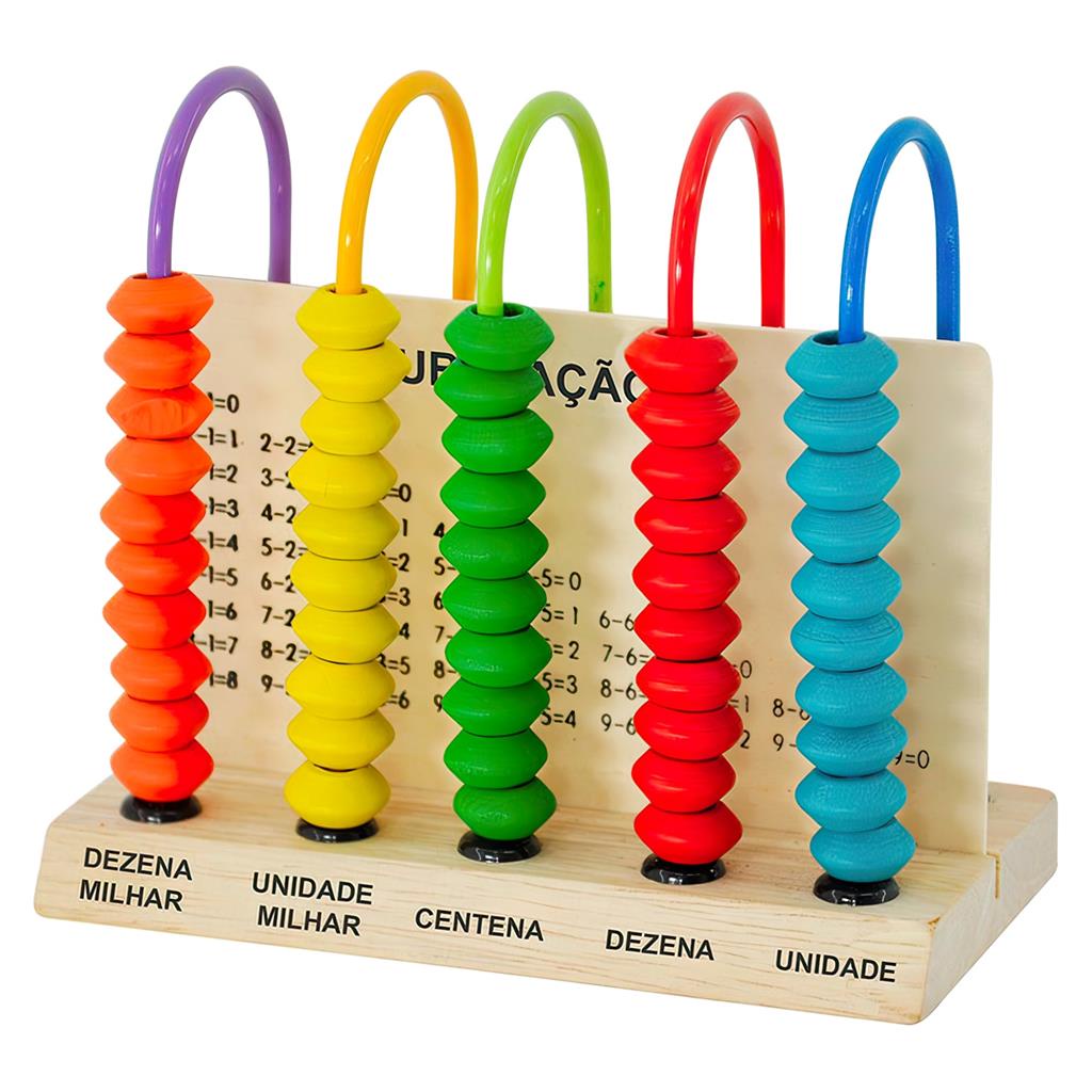 Abaco De Madeira Com 5 Hastes Para Criancas Divertido Aprendizado ...