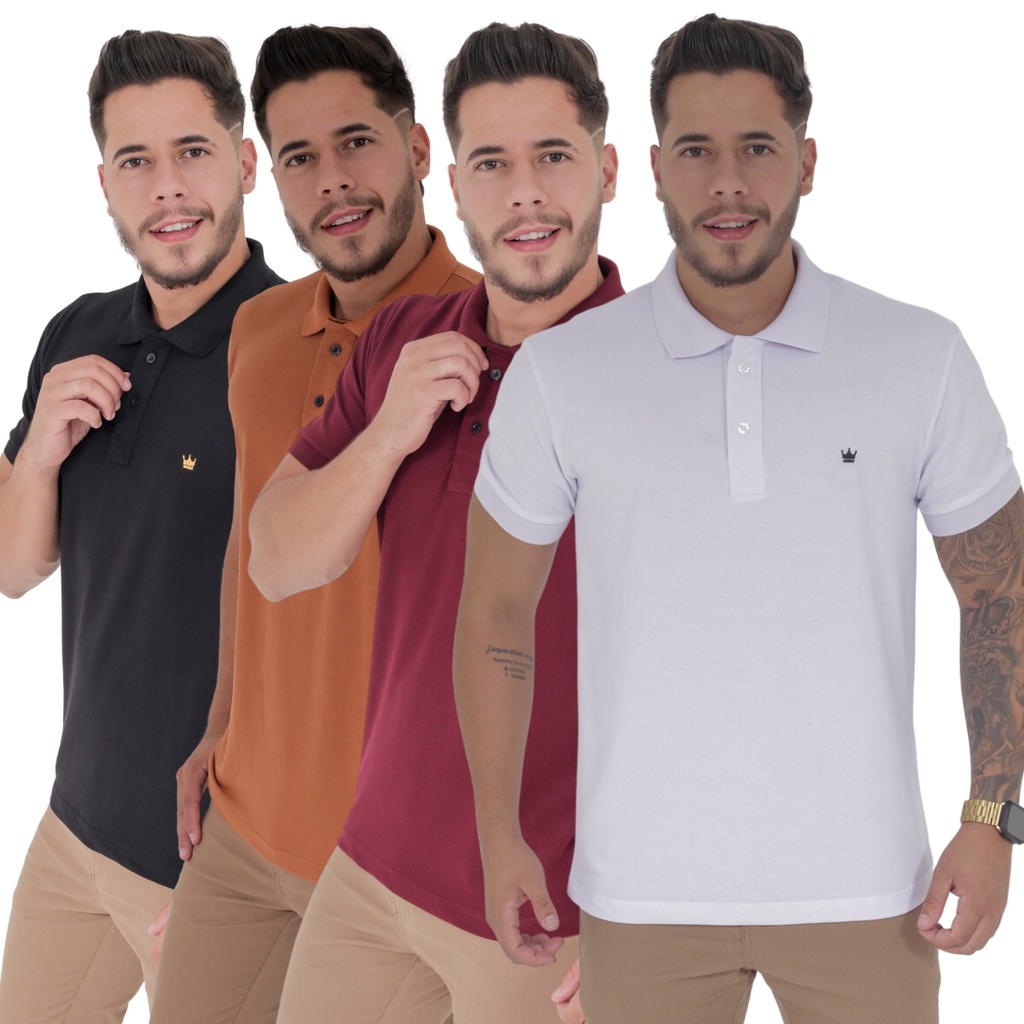 Camisa Gola Polo Masculina Moda Casual Social Premium Slim Fit | Shopee ...